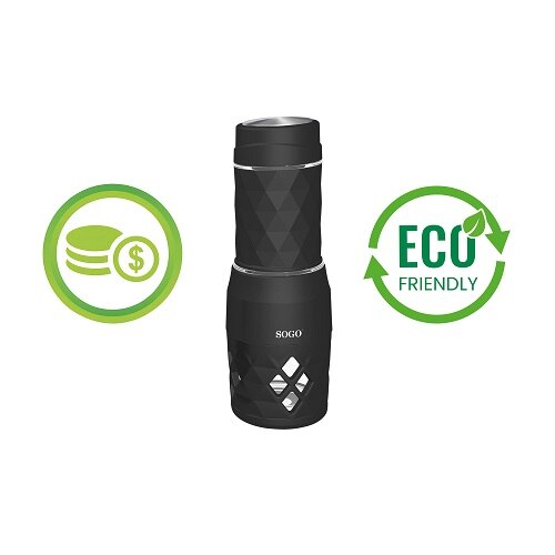 Espressor Portabil manual 3in1 SOGO CAF-SS-5611, 20 bar, rezervor 80 ml, macinata, cu adaptor de ...