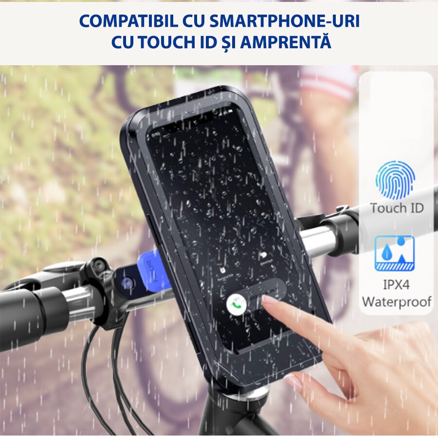 Husa de telefon impermeabila cu incarcare wireless 15 W cu suport ...