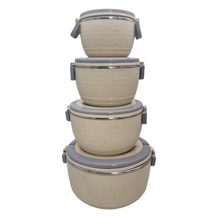Set 4 caserole termice, bej, 6.5 l, 4 l, 2.2 l, 1.5 l - eMAG.ro
