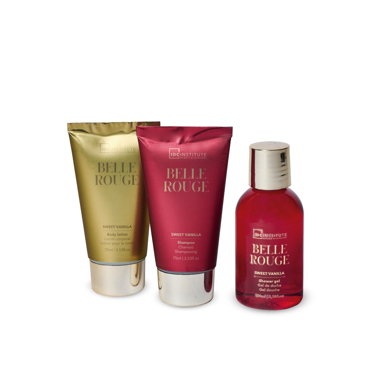 Set cadou 3 produse de baie Belle Rouge IDC Institute 40390, 250 ml ...