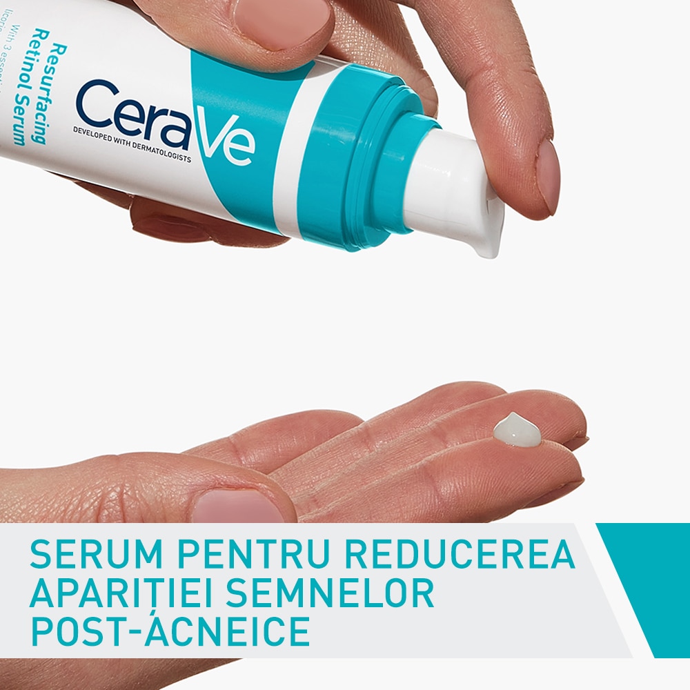 Ser de Fata, CeraVe, Resurfacing Retinol Serum, Contribuie la Repararea ...