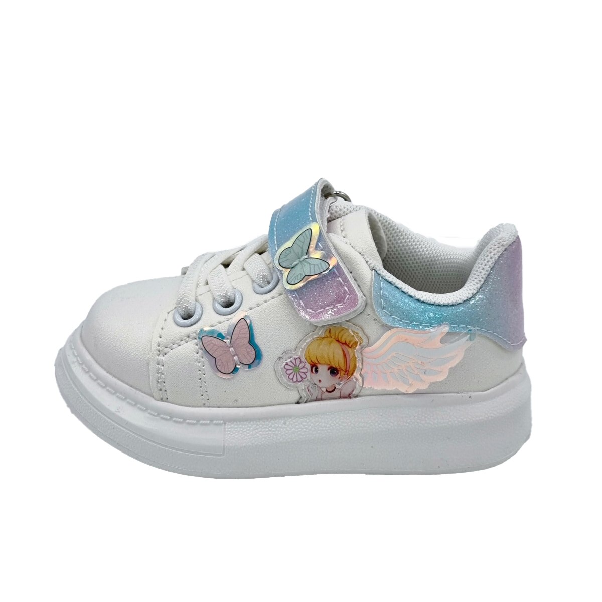 Pantofi sport copii, InTrend, H30-1, Piele ecologica, Alb, 24 - eMAG.ro