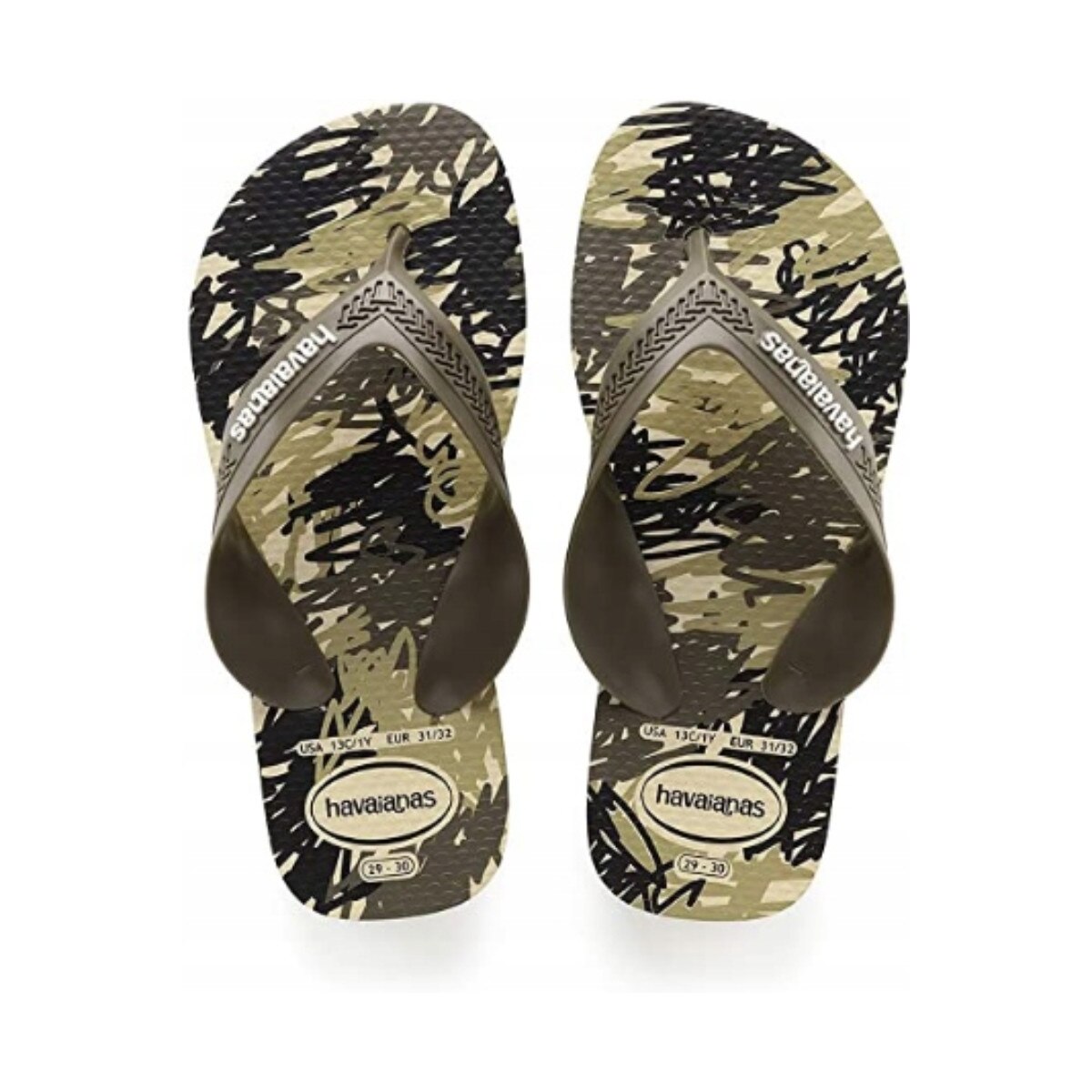 Slapi pentru copii Havaianas Max, Cauciuc, Verde kaki - eMAG.ro