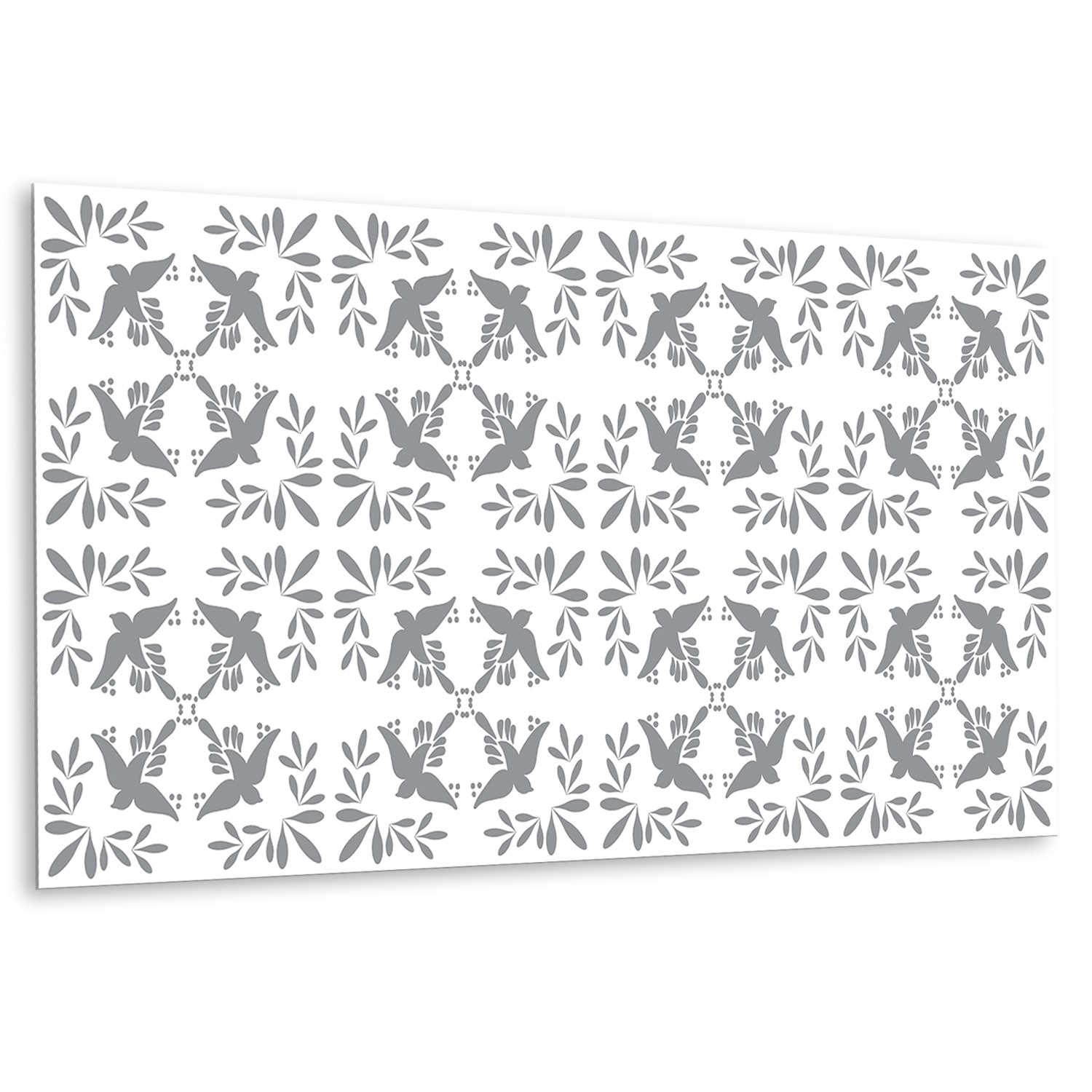 Panou de perete decorativ, Pasari, Gri, 100 cm x 50 cm - eMAG.ro