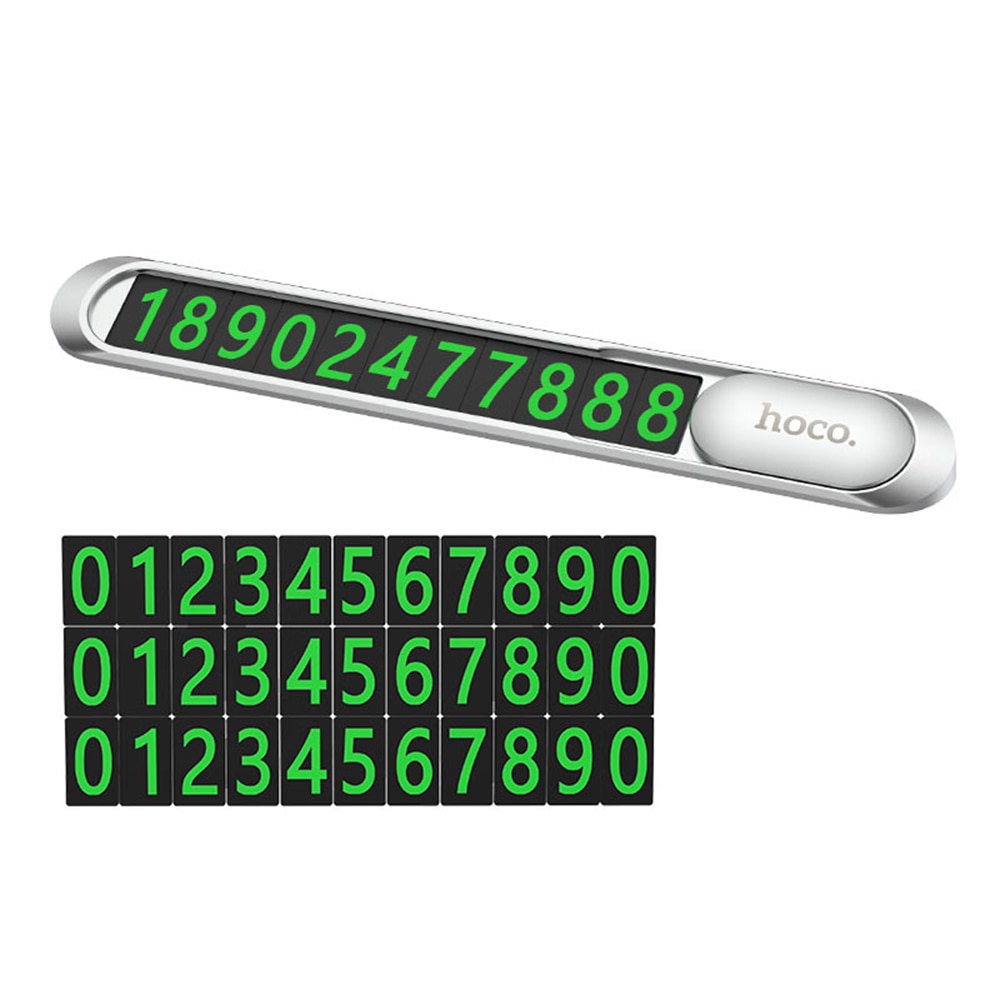 Suport Numar Telefon Auto Bord, Policarbonat, Parking, H373, Silver ...