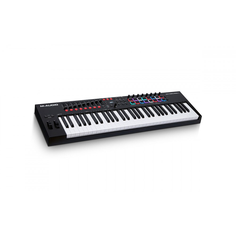 M-Audio Oxygen Pro 61 - USB/MIDI vezérlő, 61 billentyű, 16 dobpad, 8 ...