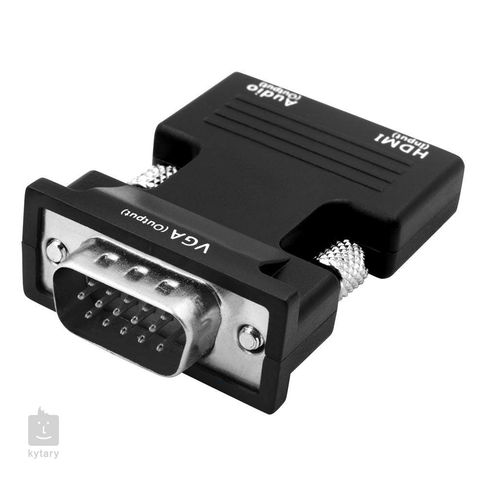 Adaptor HDMI la VGA, Jack 3,5 mm, 1080P, Negru - eMAG.ro