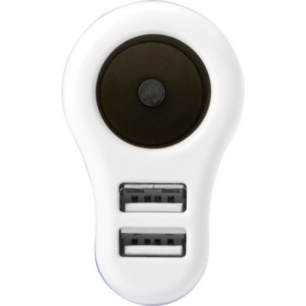 Incarcator auto universal, 5v cu doua mufe USB si o priza auto, Rosu ...