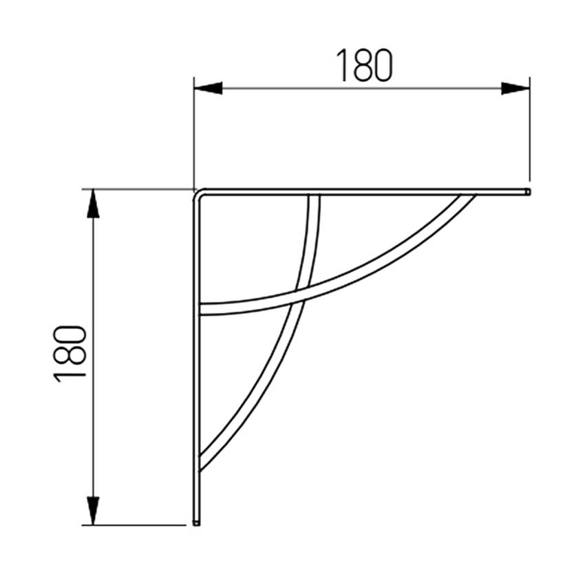 Consola raft Neo, finisaj negru mat, 180x180 mm - eMAG.ro