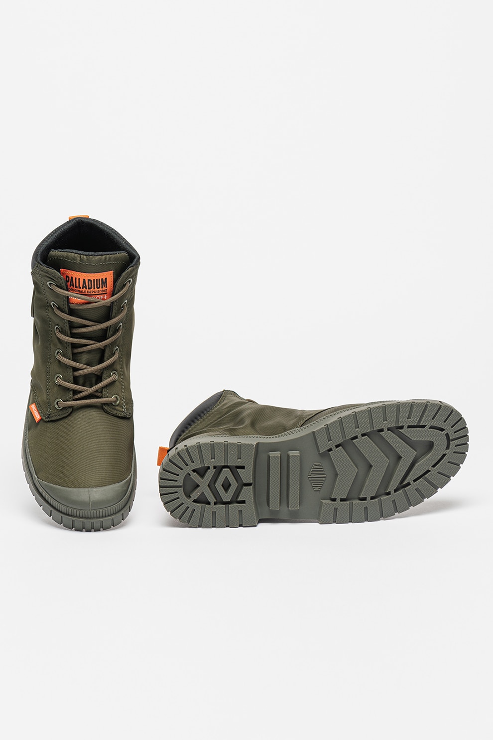 Palladium, Pantof sport high-cut Pampa, Verde militar, 44 - eMAG.ro
