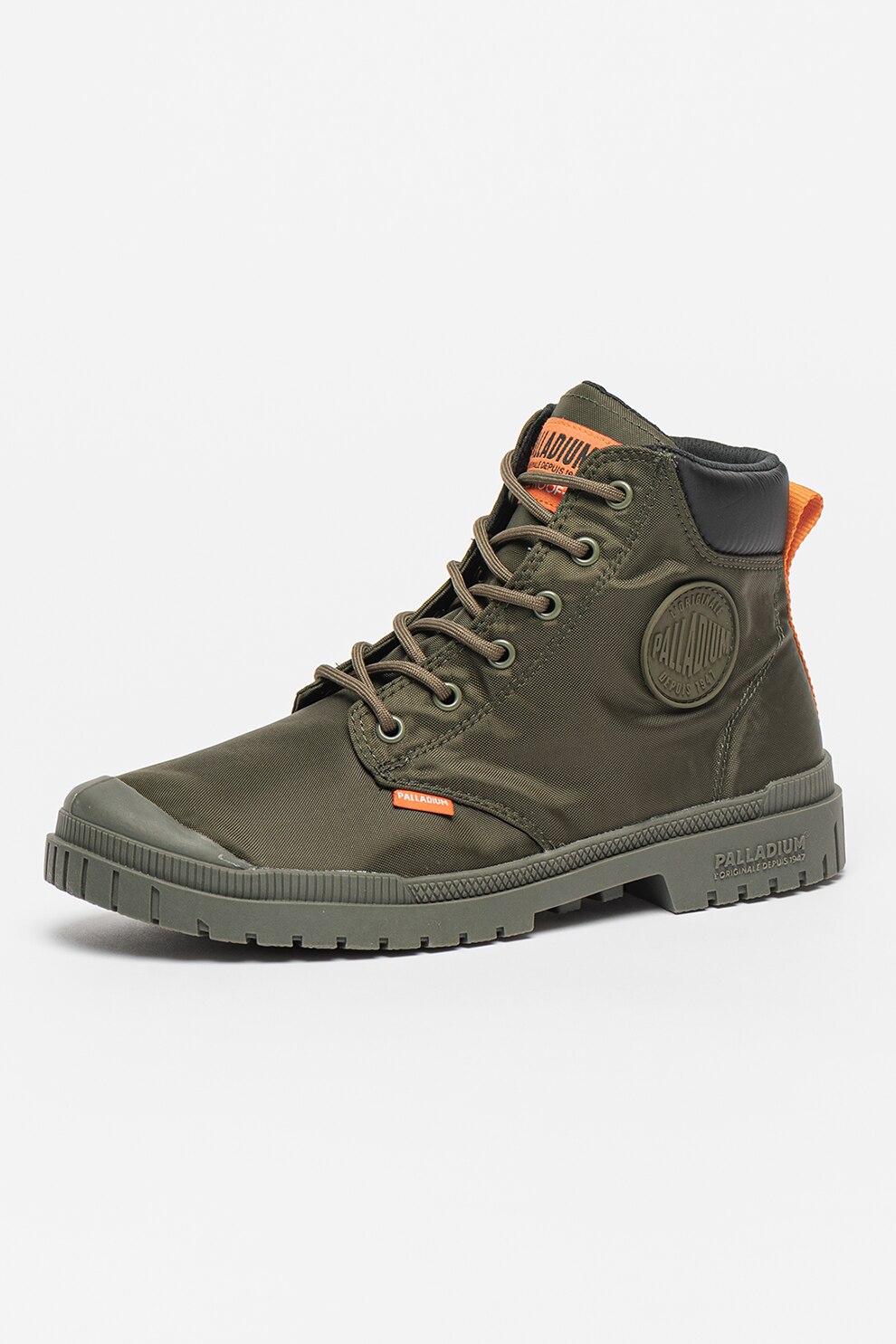Palladium, Pantof sport high-cut Pampa, Verde militar, 44 - eMAG.ro