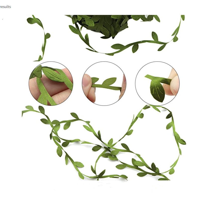 Banda decorativa frunze, Poliester, 20m, Verde - eMAG.ro