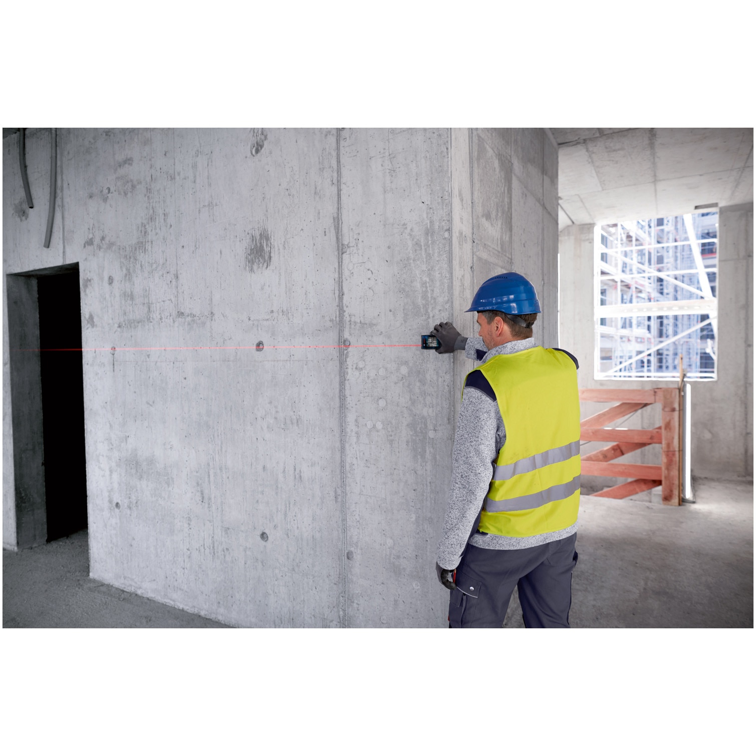 Telemetru cu laser Bosch 0601072Z00, 150 m domeniu maxim de lucru, 50 ...