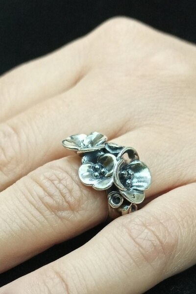 Inel de argint pentru femei "Primavara" 22 mm - 69 - eMAG.ro