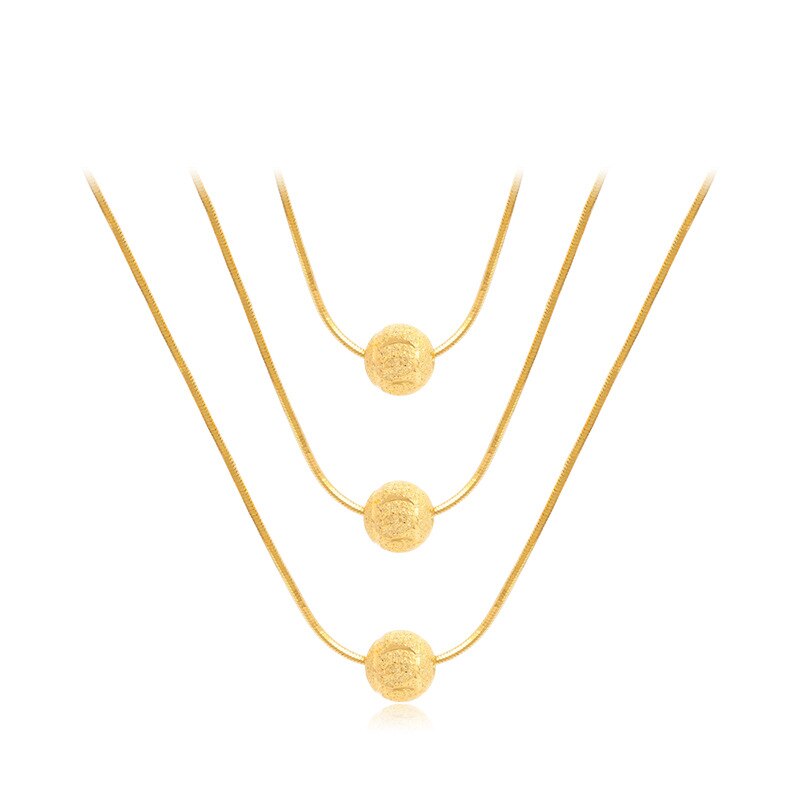 Set 3 coliere dama, Laatikui, Cupru/Zirconiu, 40 cm, Auriu - eMAG.ro