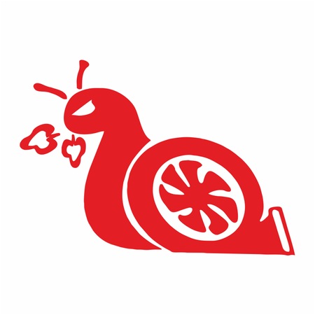 Стикер за кола Angry Snail, Червен, 25 см - eMAG.bg