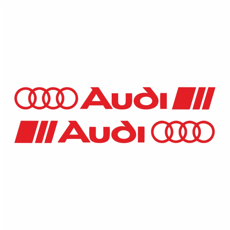 Sticker auto Audi, Rosu, 20 cm - eMAG.ro