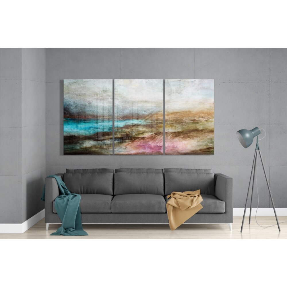 Set 3 tablouri, Print digital, Model- Forme abstracte, 72x46cm - eMAG.ro