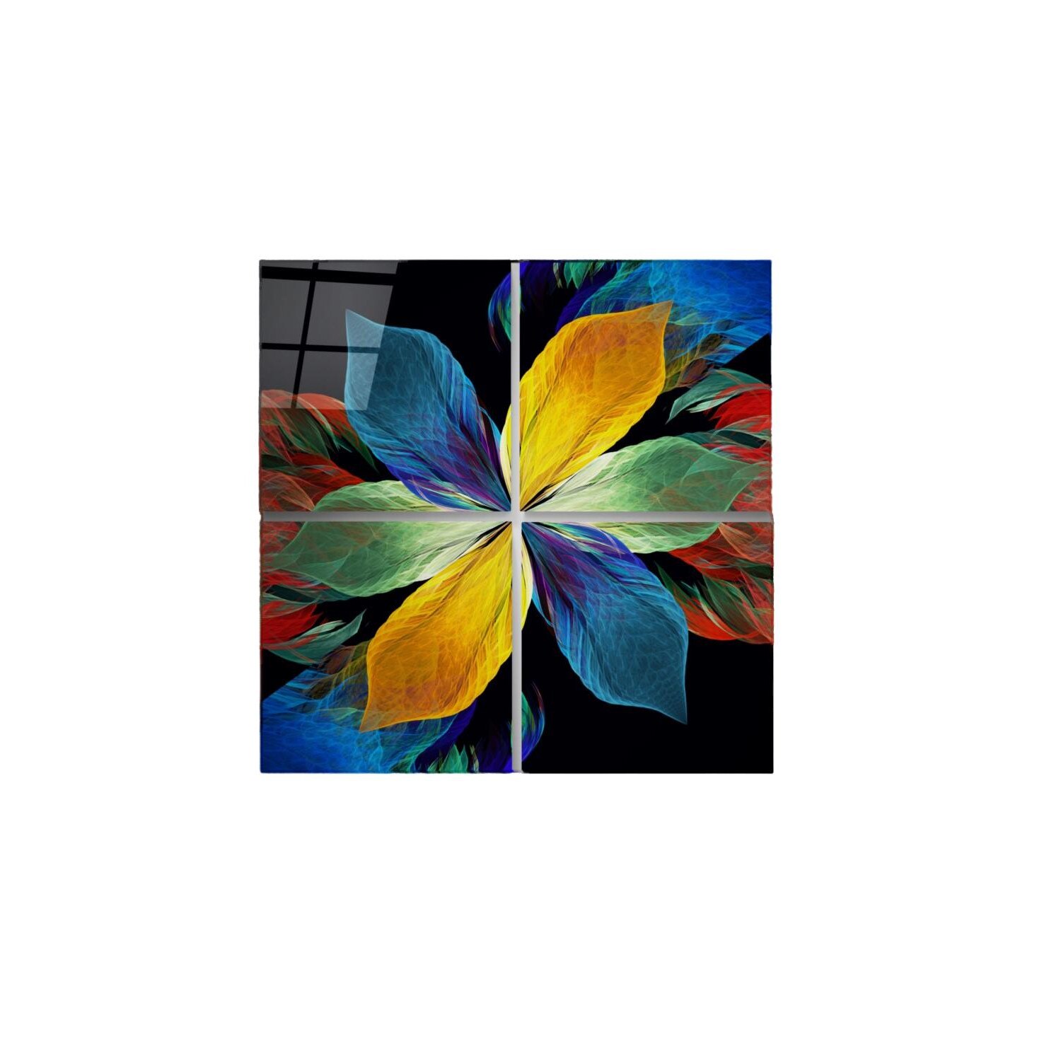 Set 4 tablouri, Print digital, Model- Flori, 40x40cm - eMAG.ro