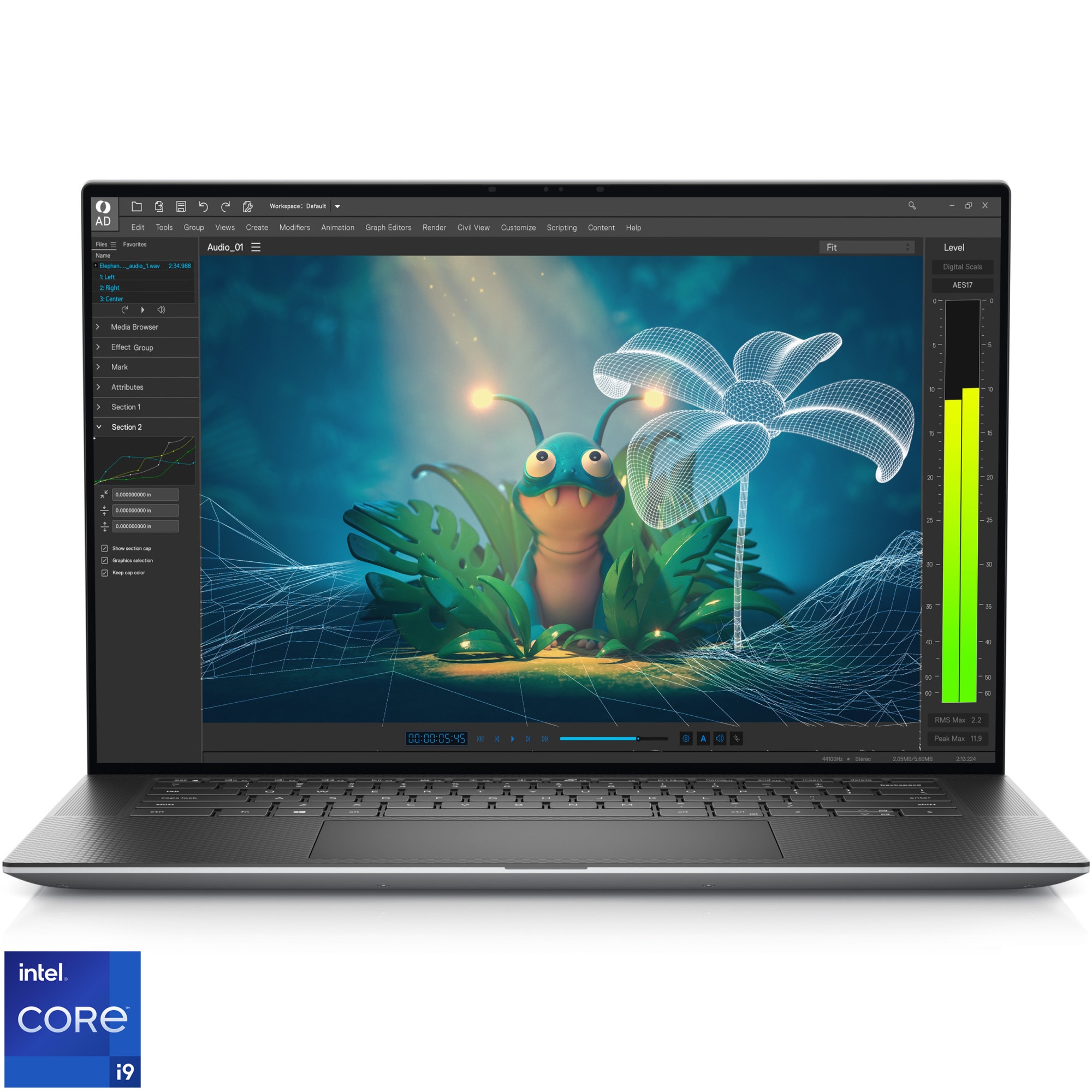 Лаптоп Dell Precision 5570, Intel Core i9-12900H, 15.6", RAM 64GB, SSD ...