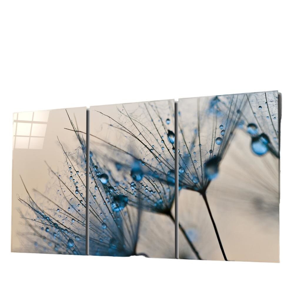 Set 3 tablouri, Print digital, Model- Dandelion, 110x70cm - eMAG.ro