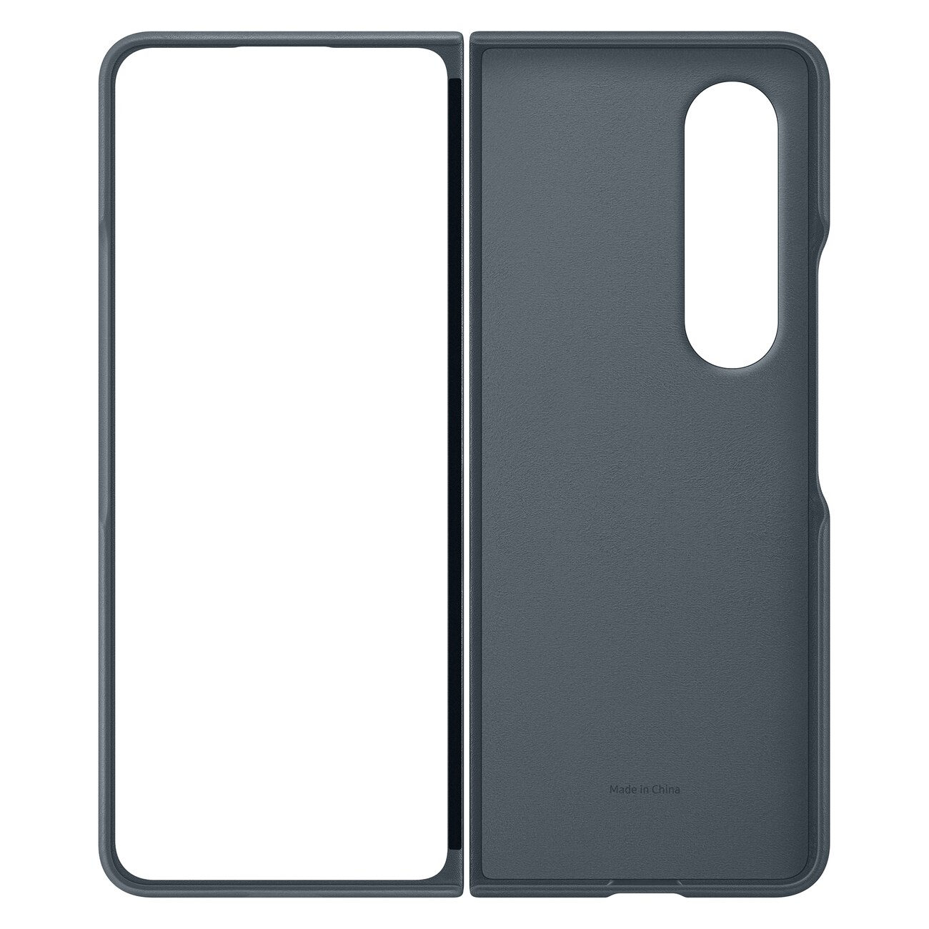 Husa pentru Samsung Galaxy Z Fold 4 piele naturala gri - eMAG.ro