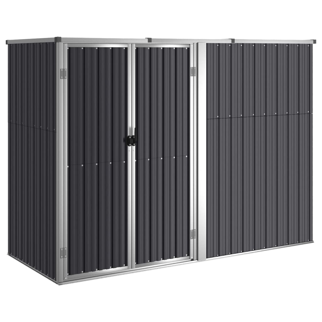 Sopron de gradina vidaXL, antracit, 225x89x161 cm, otel galvanizat ...