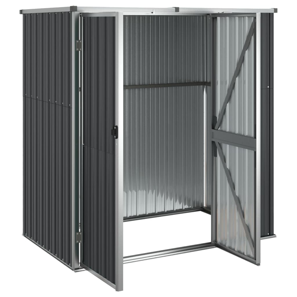 Sopron de gradina vidaXL, antracit, 161x89x161 cm, otel galvanizat ...