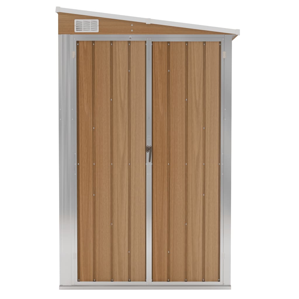 Sopron gradina/montaj perete vidaXL, maro, 118x100x178cm, otel ...
