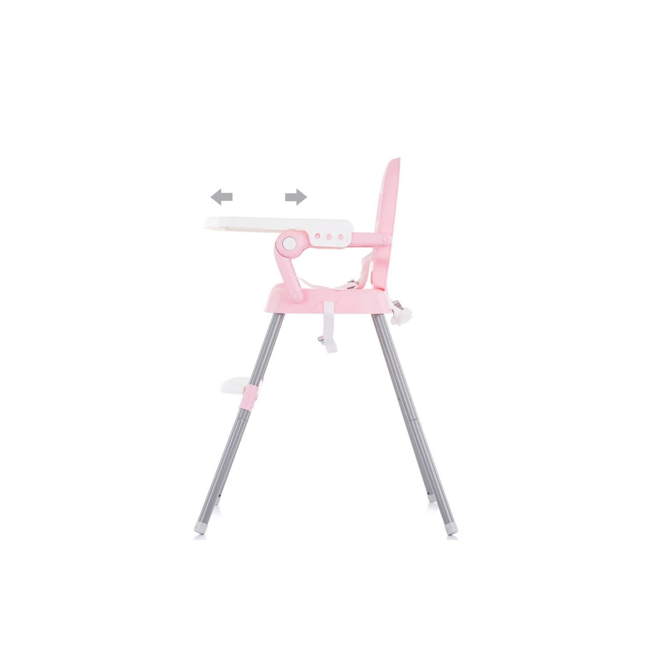 Scaun de masa inalt 3 in 1 pentru copii, roz, 80 cm - eMAG.ro