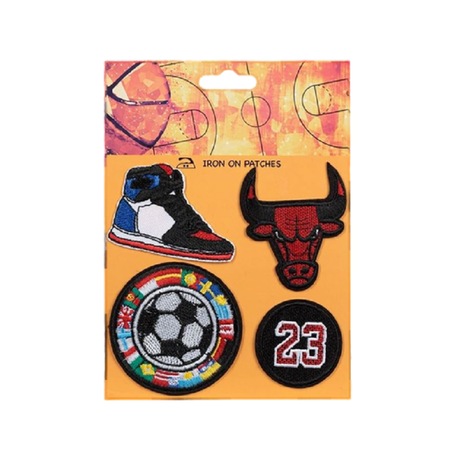 Set 4 ecusoane pentru copii, model Athletic, Transfer termic ...