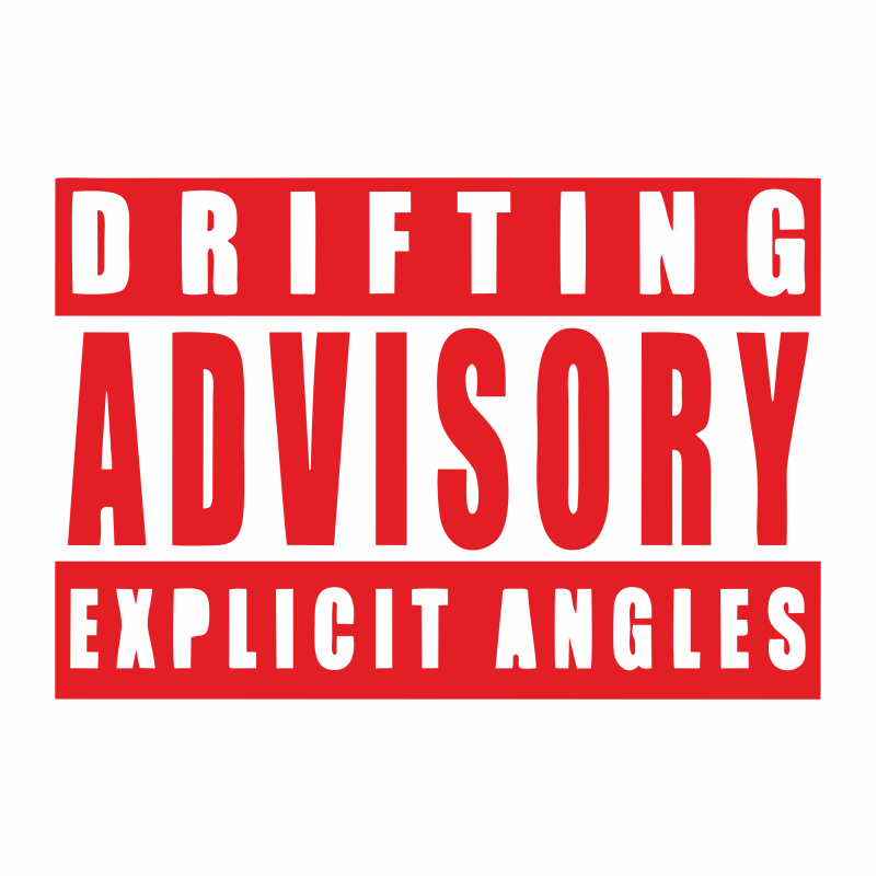 Стикер за автомобил Drifting Advisory, червен, 30 см - eMAG.bg