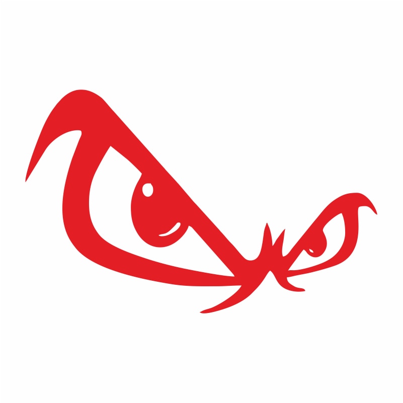 Sticker auto Evil Eyes, Rosu, 25 cm - eMAG.ro