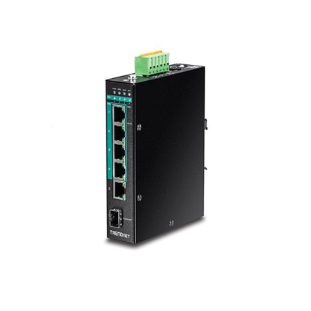 TRENDnet TI-PG541 10/100/1000 Mbps 5 portos PoE+ DIN-Rail Switch (TI ...
