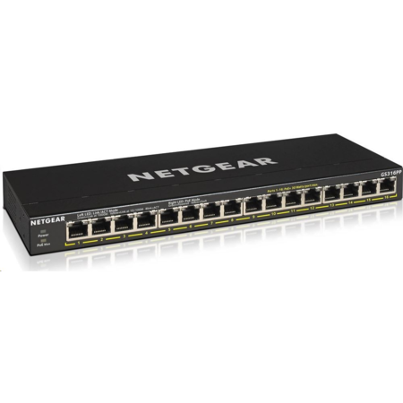 Switch, Netgear, Cu 16 porturi (GS316PP-100EUS), Negru - eMAG.ro