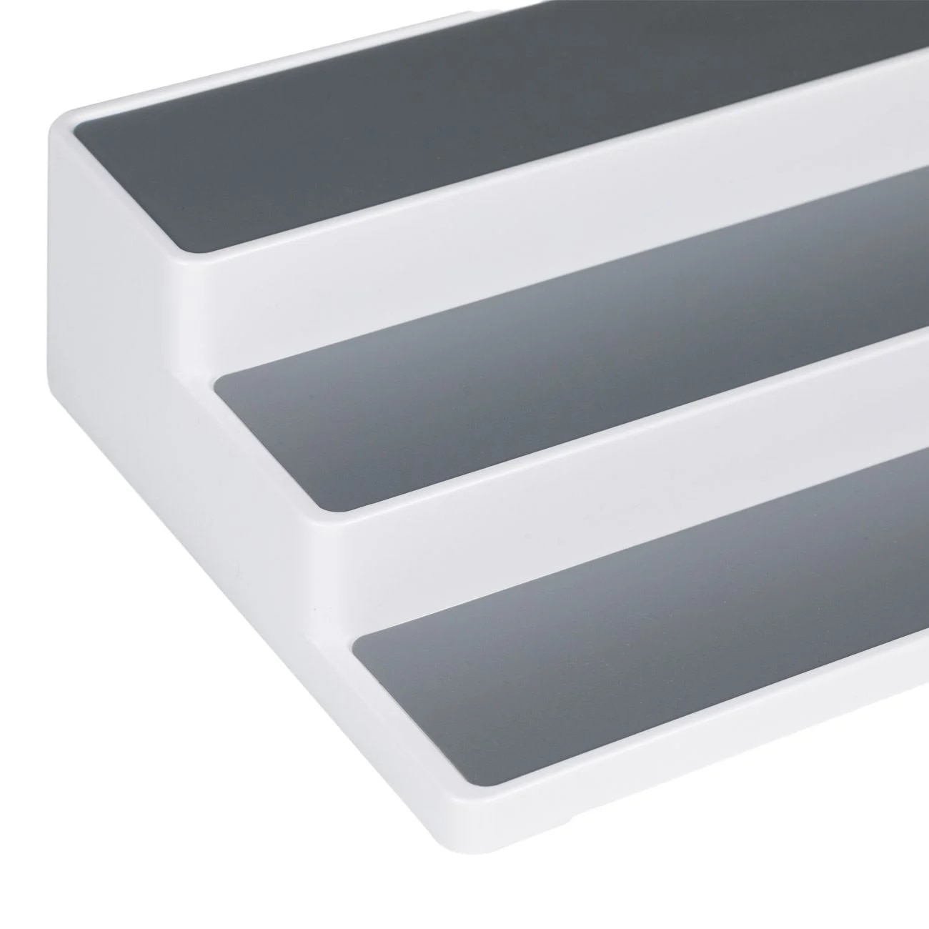 Raft pentru condimente, 3 nivele, plastic, alb/gri, 36,5x24x8,5 cm ...