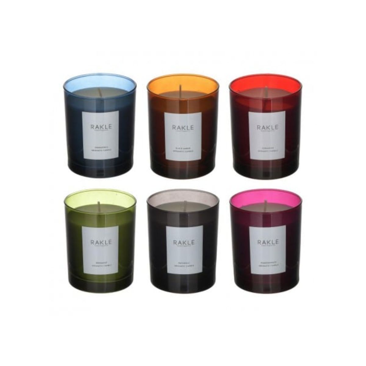 Set 6 lumanari parfumate, parafina in suport de sticla - eMAG.ro