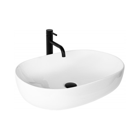 Calani Bali pultra ültethető mosdókagyló, kerámia, fehér, 60,5 x 42,5 ...