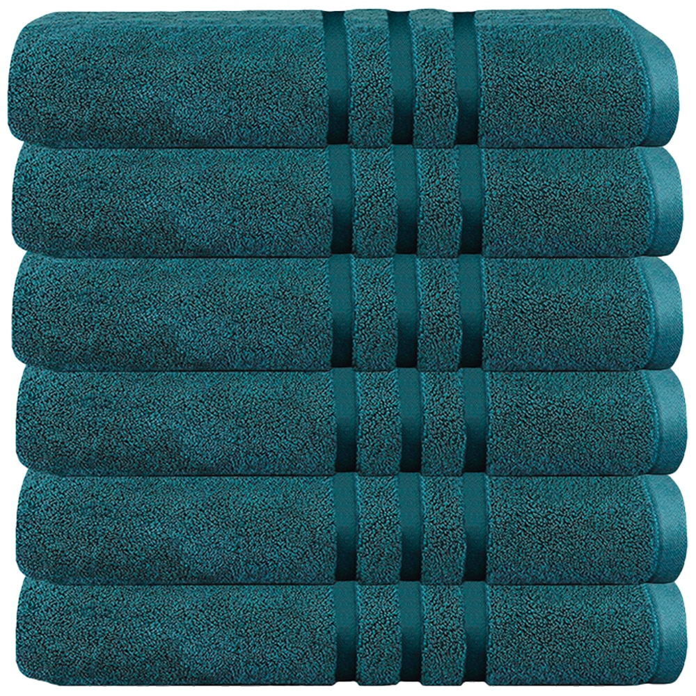 Set 6 prosoape baie Quasar & Co., 100% bumbac, 70 x 140 cm, turcoaz ...