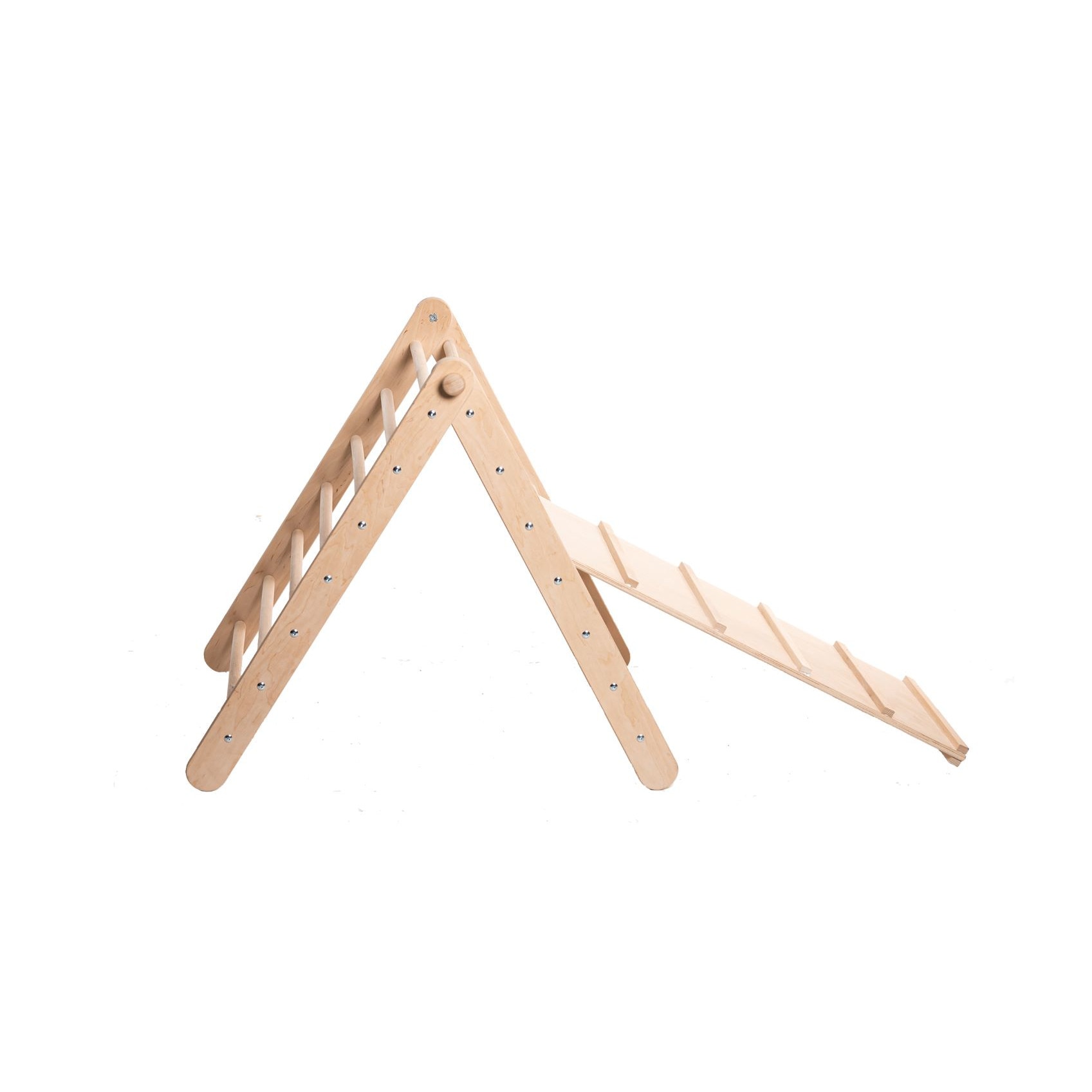 Triunghi Pikler de catarare cu rampa escaladare, Lemn - eMAG.ro