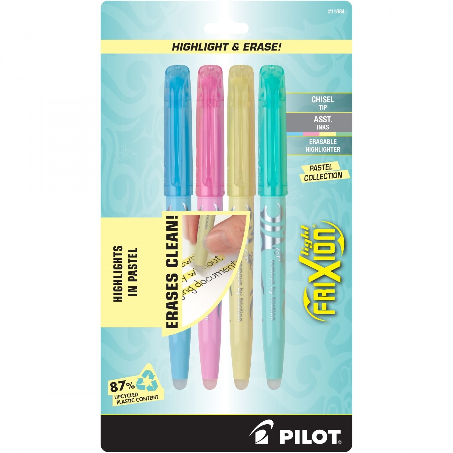 Set de 4 markere Pilot FriXion Light Erasable Highlighter, multicolor ...