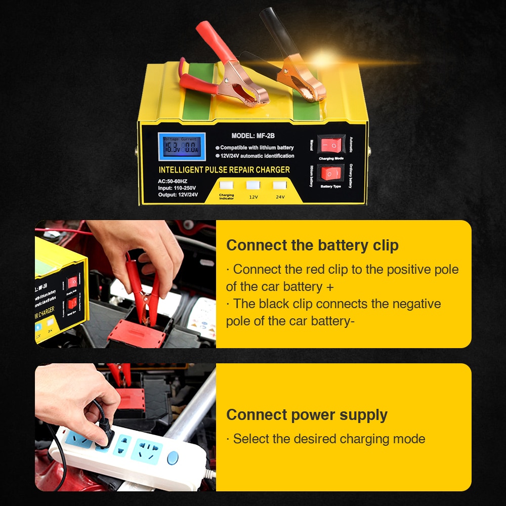 Redresor Smart Acumulatori Nierbo® Pentru Baterie Acumulatori Auto 12V ...