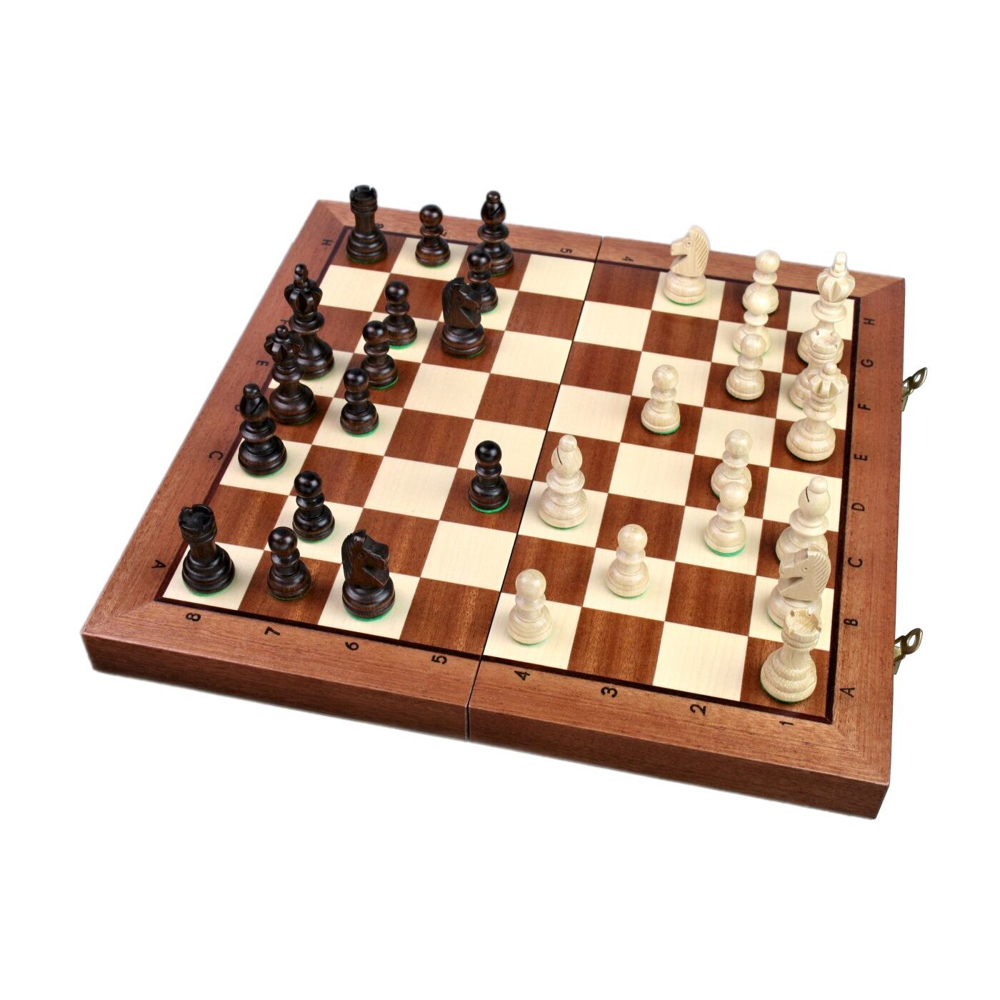 Set sah Olimpic, Marqueterie, Realizat manual, Lemn de carpen ...