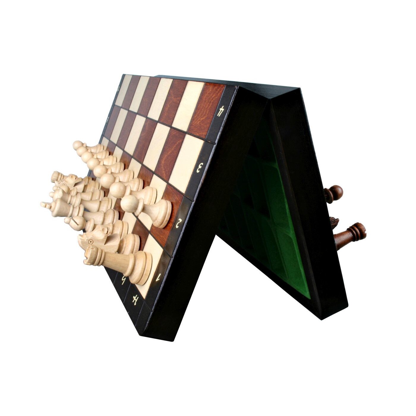 Set turneu de sah 3 magnetic, Realizat manual, Lemn - eMAG.ro