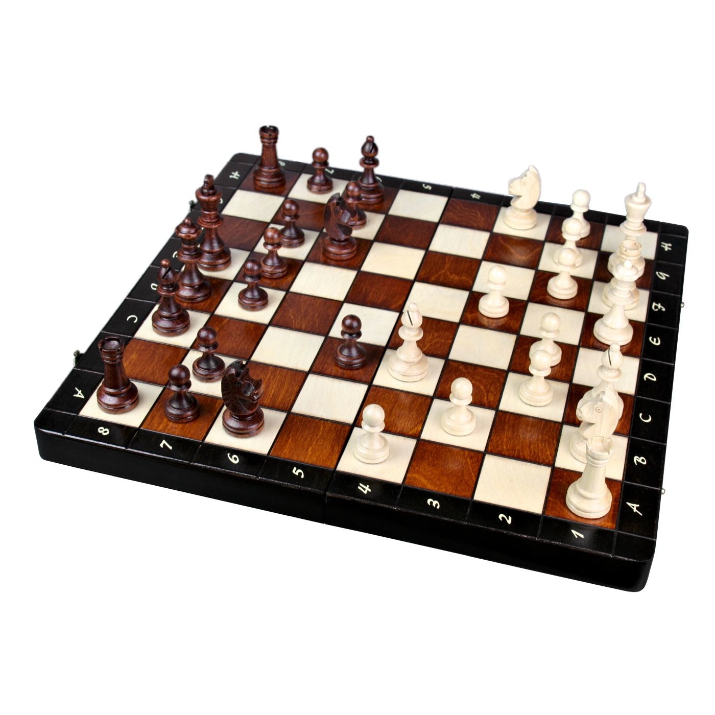 Set turneu de sah 3 magnetic, Realizat manual, Lemn - eMAG.ro