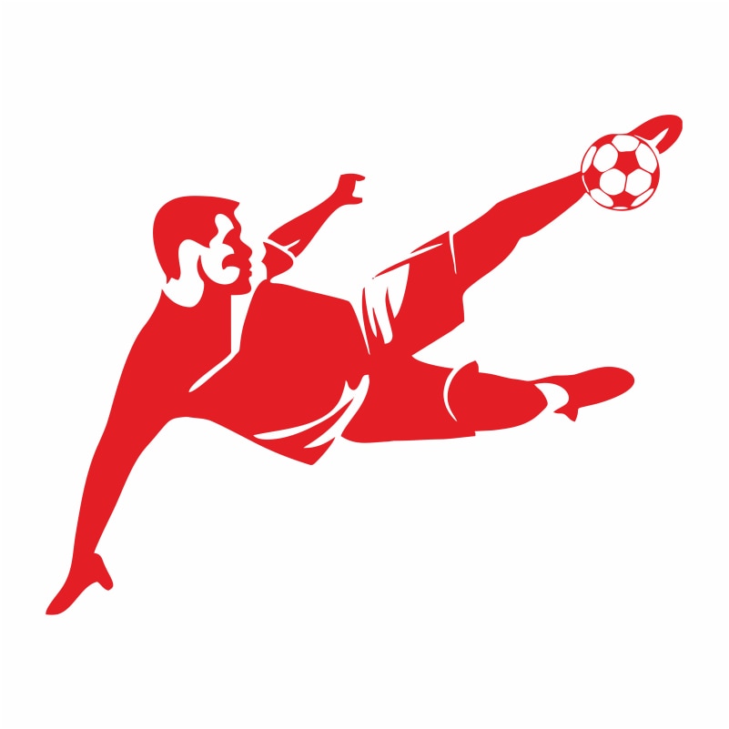 Sticker auto Football Player, Rosu, 25 cm - eMAG.ro