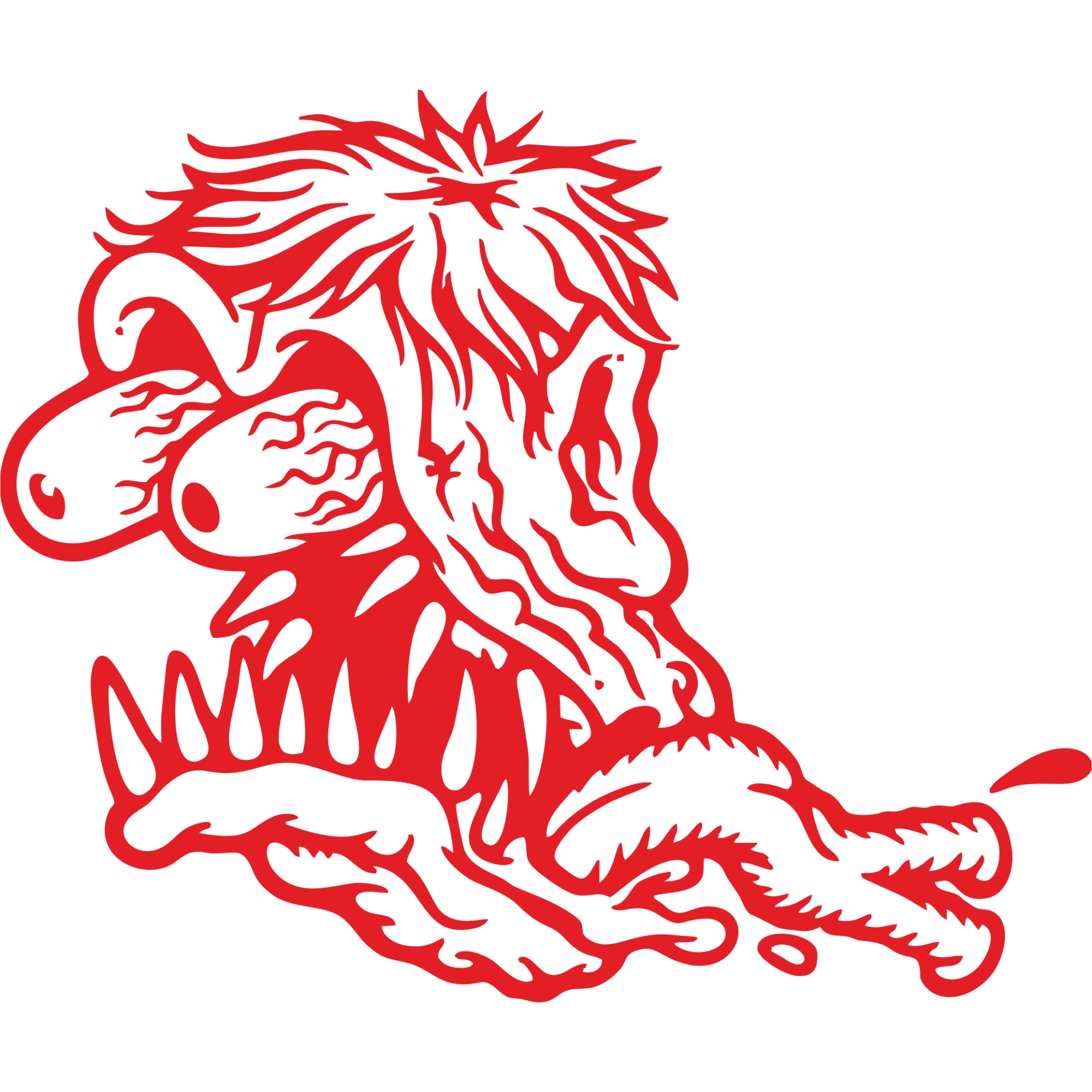 Sticker auto Hot Rod Face, Rosu, 30 cm - eMAG.ro