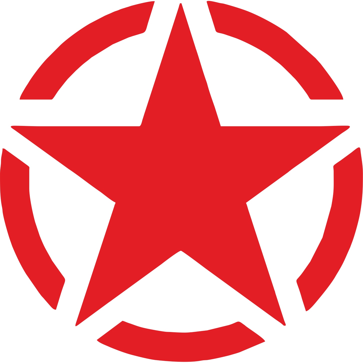 Sticker auto Jeep Star, Rosu, 30 cm - eMAG.ro