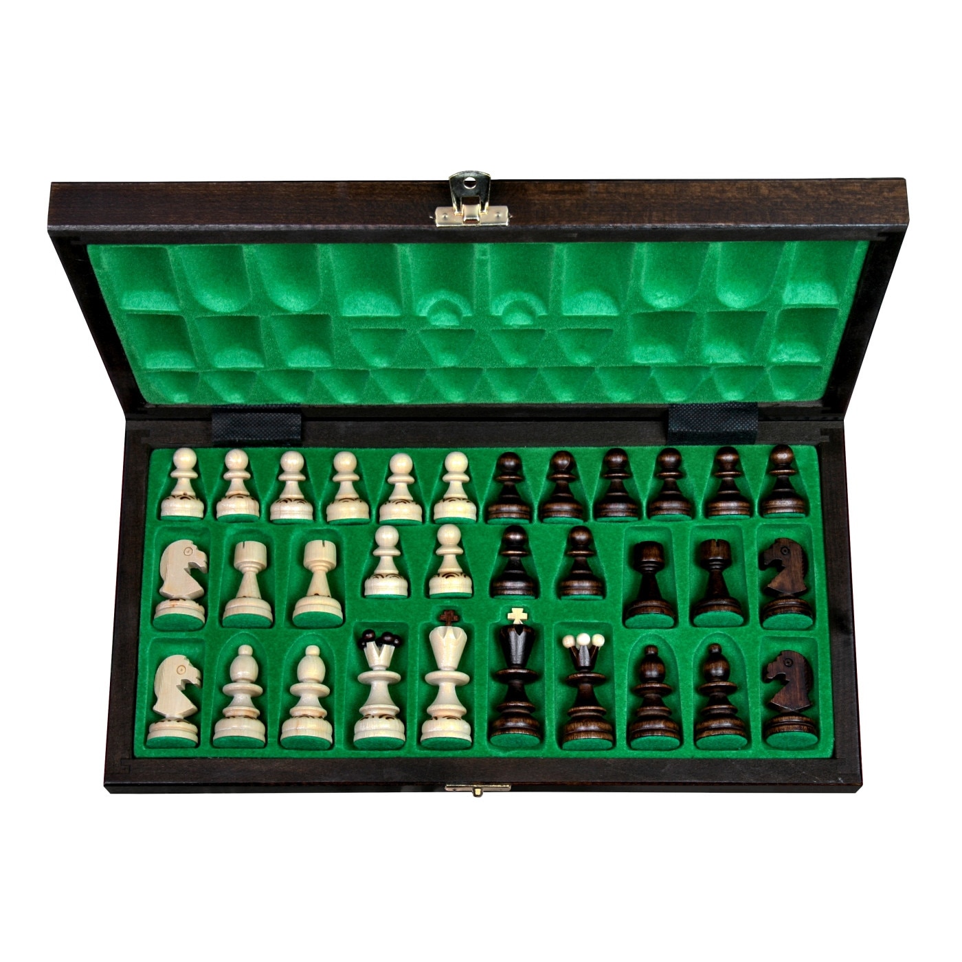 Set de sah Pearl M, Realizat manual, Lemn, 35 cm - eMAG.ro