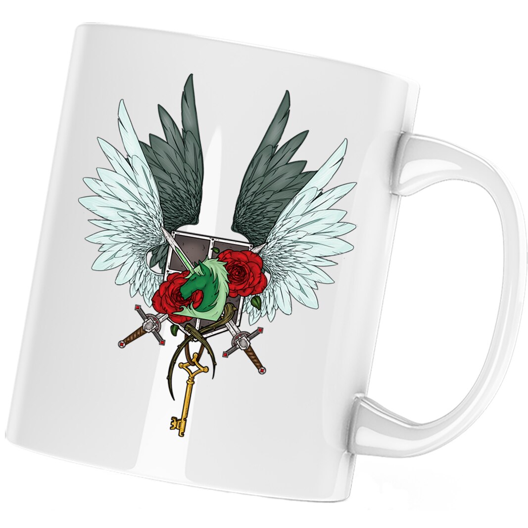 Bögre Attack on Titan Logo Eren Levi Cosplay Manga Chibi Youtube ...